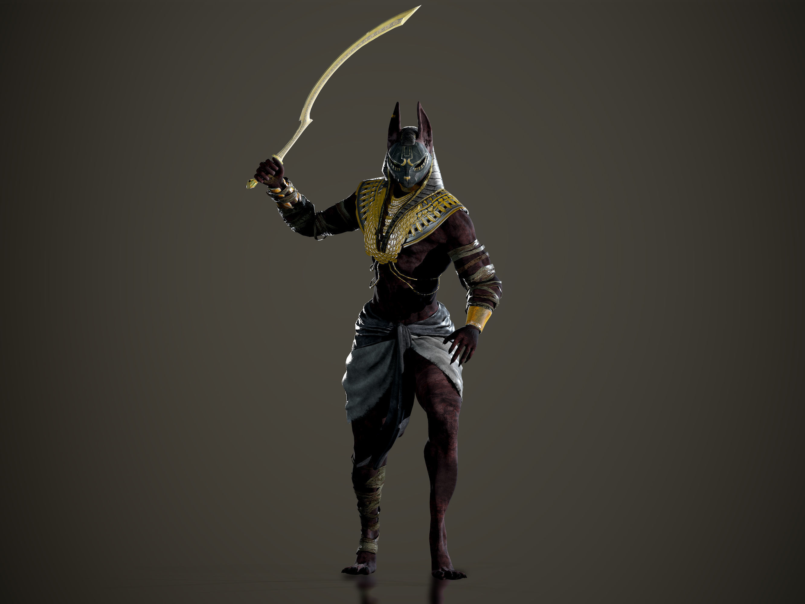 3D model Sphinx Warrior VR / AR / low-poly rigged | CGTrader