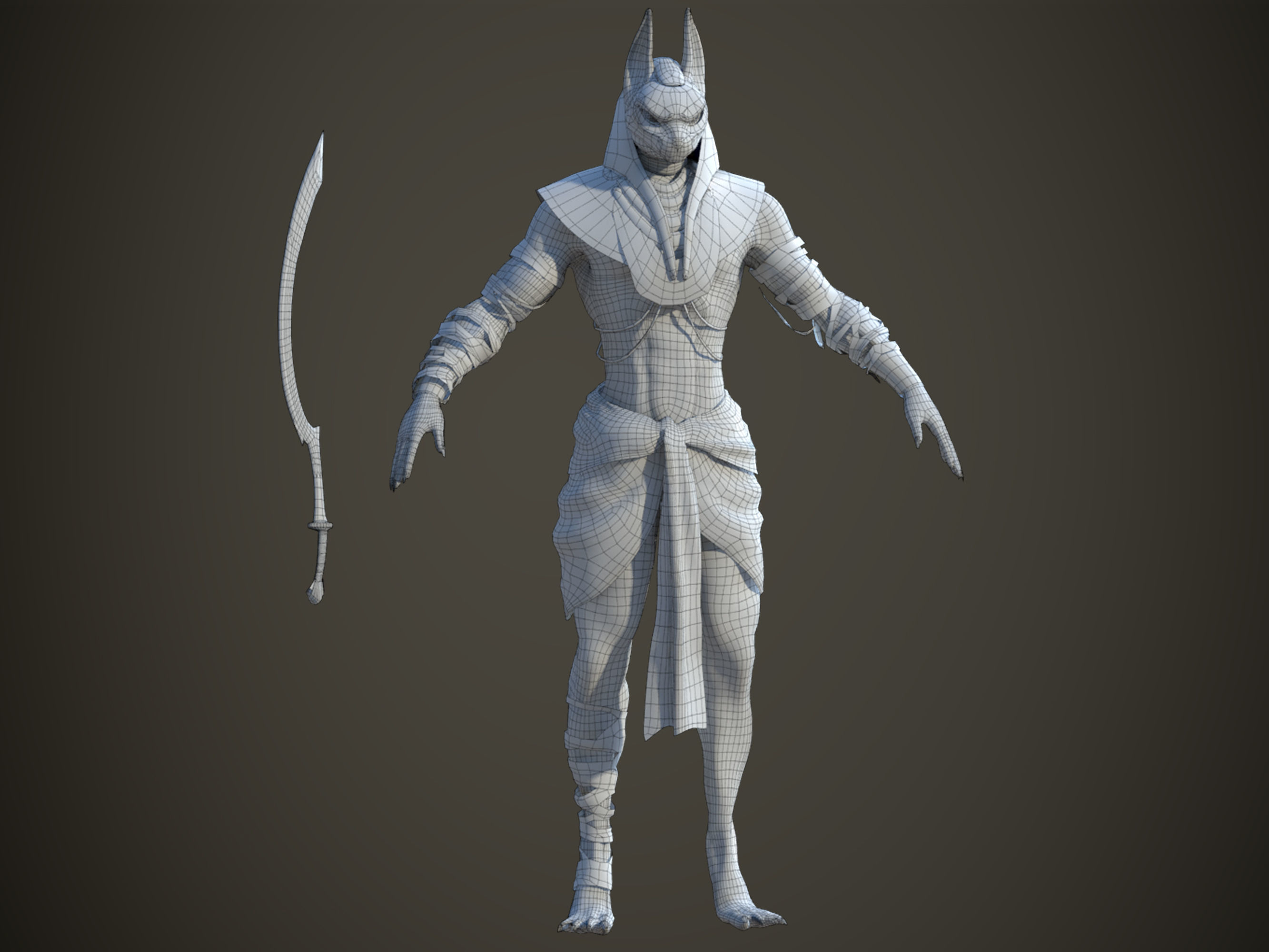 3D model Sphinx Warrior VR / AR / low-poly rigged | CGTrader