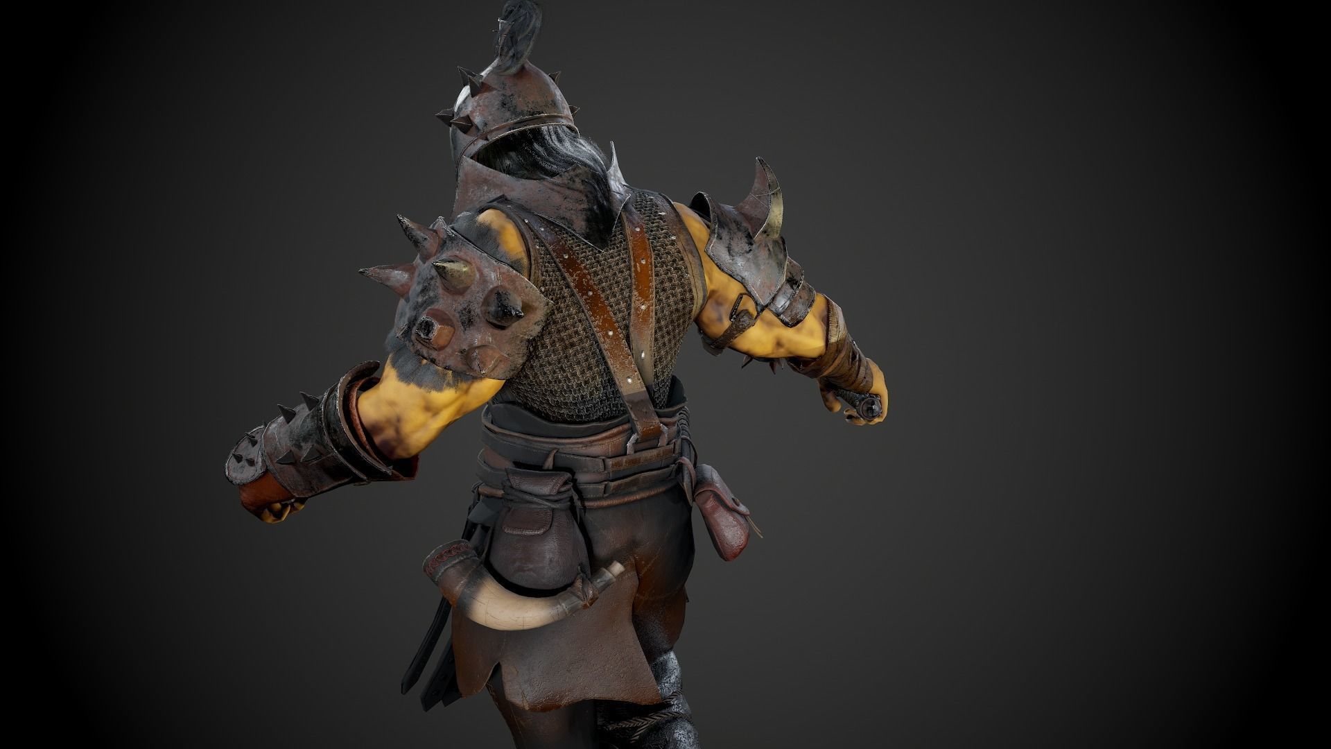3D model Orc armored with mace VR / AR / low-poly | CGTrader