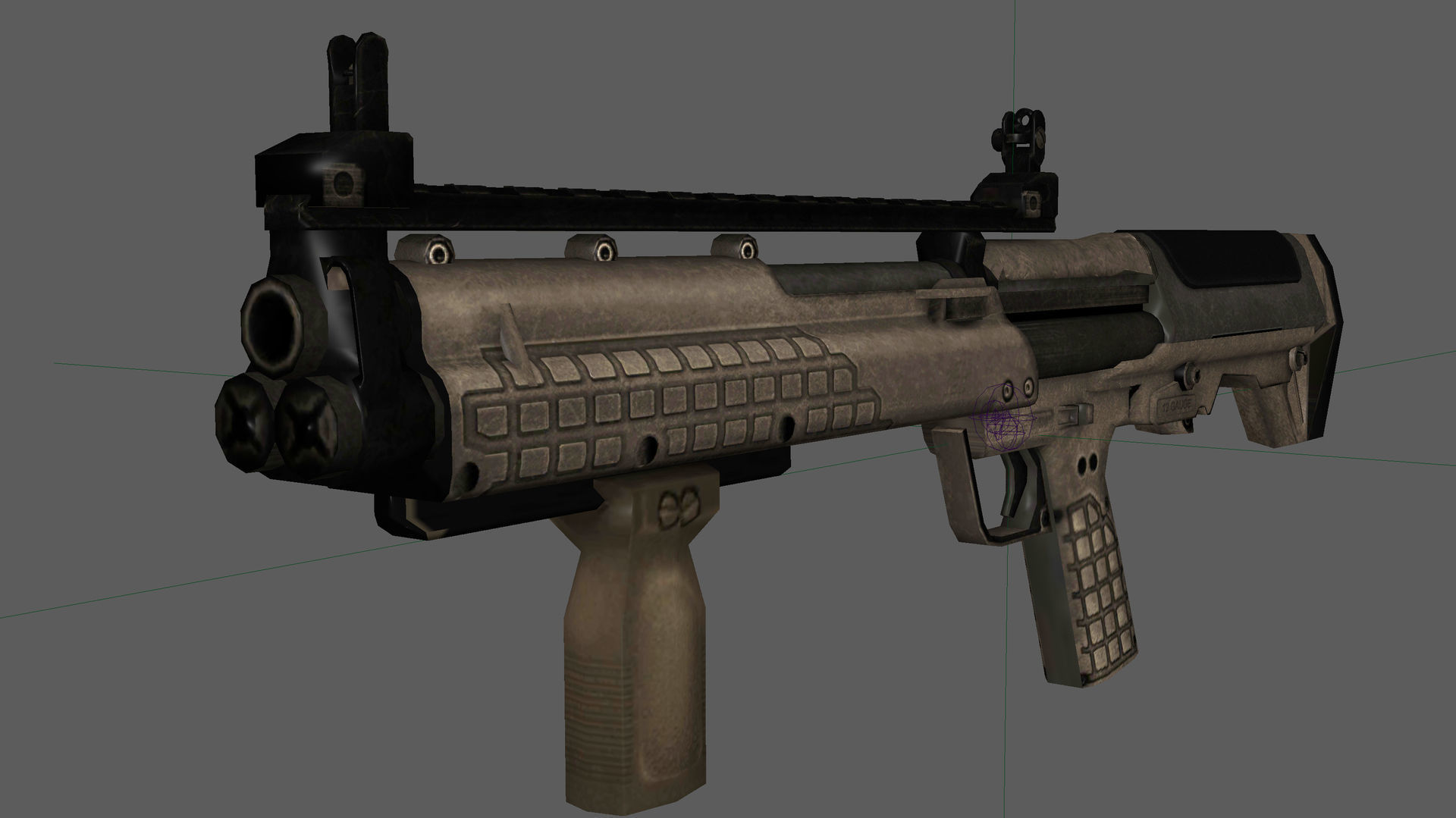 3D model KSG Shotgun Rig VR / AR / low-poly | CGTrader