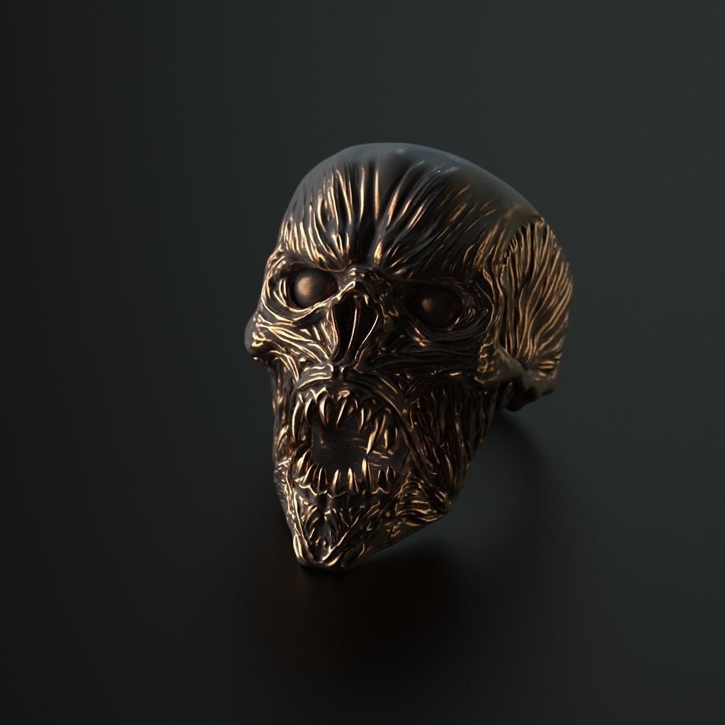 Ring Skull Vampire STL OBJ 3D model 3D printable | CGTrader