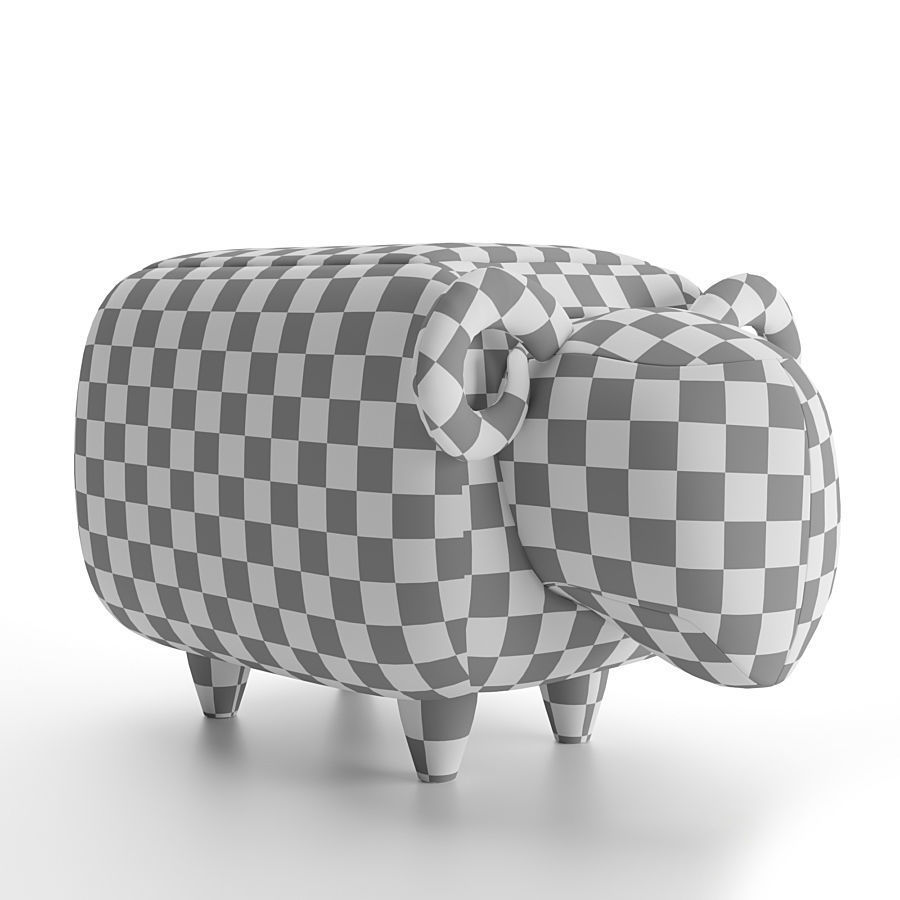 Pouffe - Sheep 3D model | CGTrader