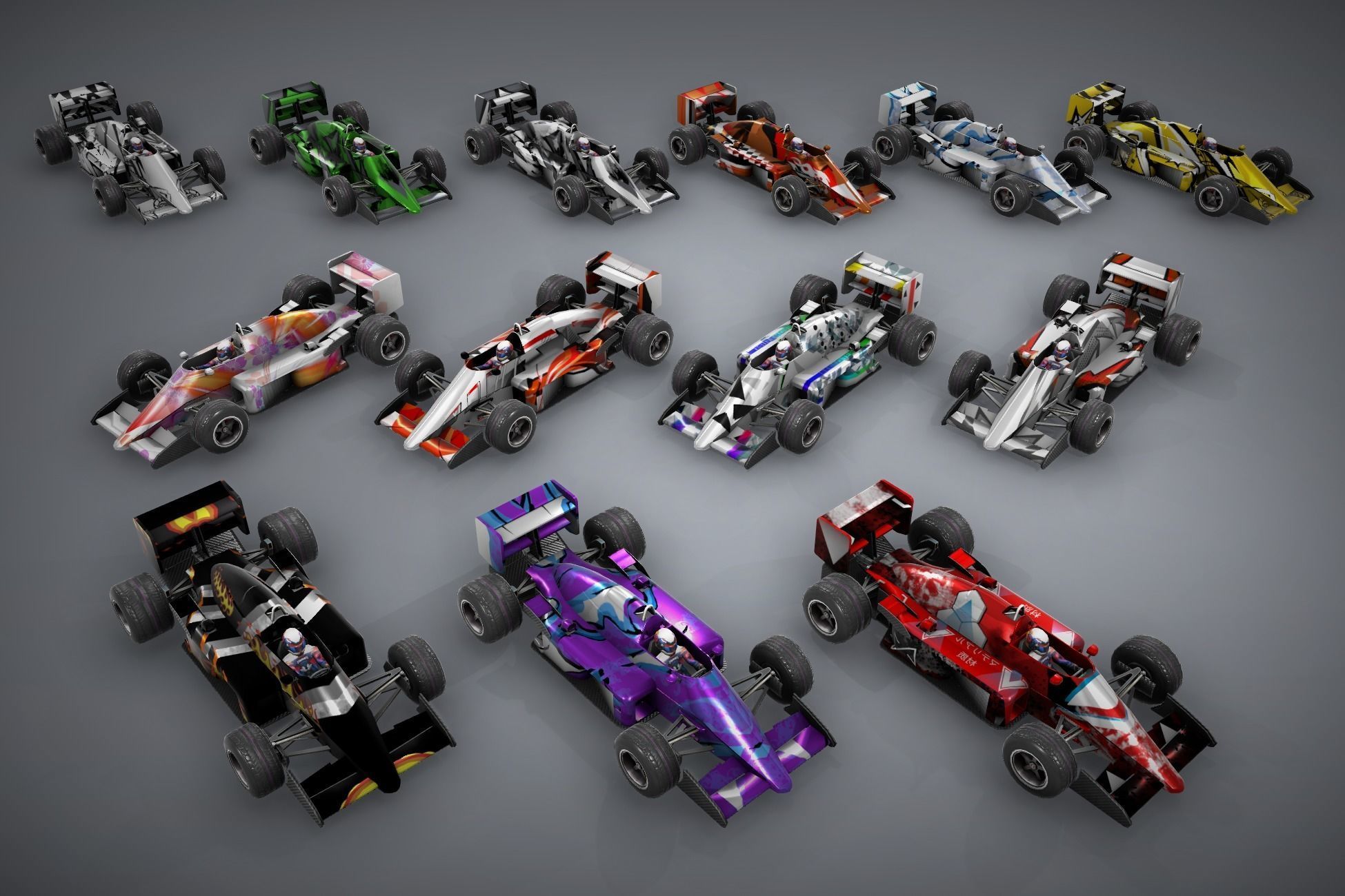 3D model F1 Racing Car Model 2 VR / AR / low-poly | CGTrader