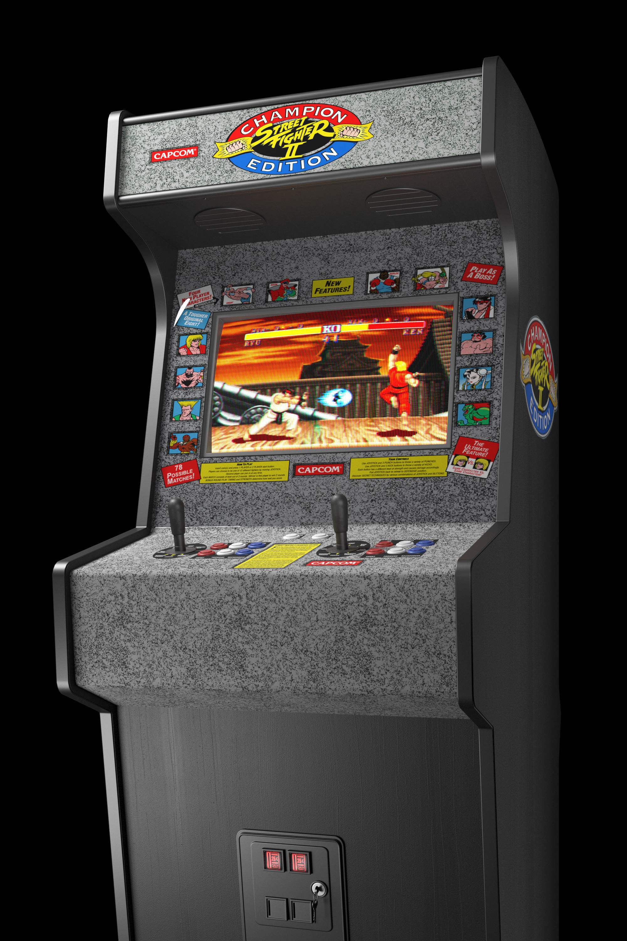 Arcade Machine Street Fighter II 3D model | CGTrader