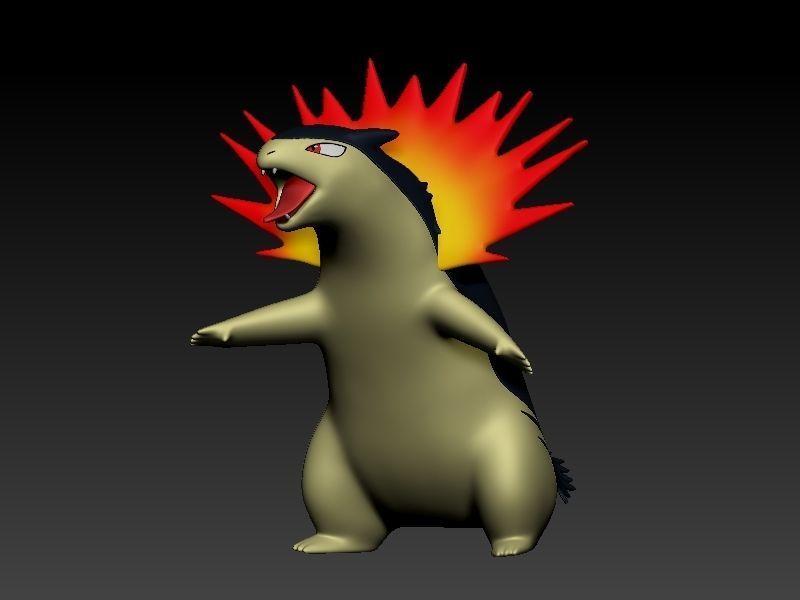 pokemon typhlosion 3D model 3D printable | CGTrader