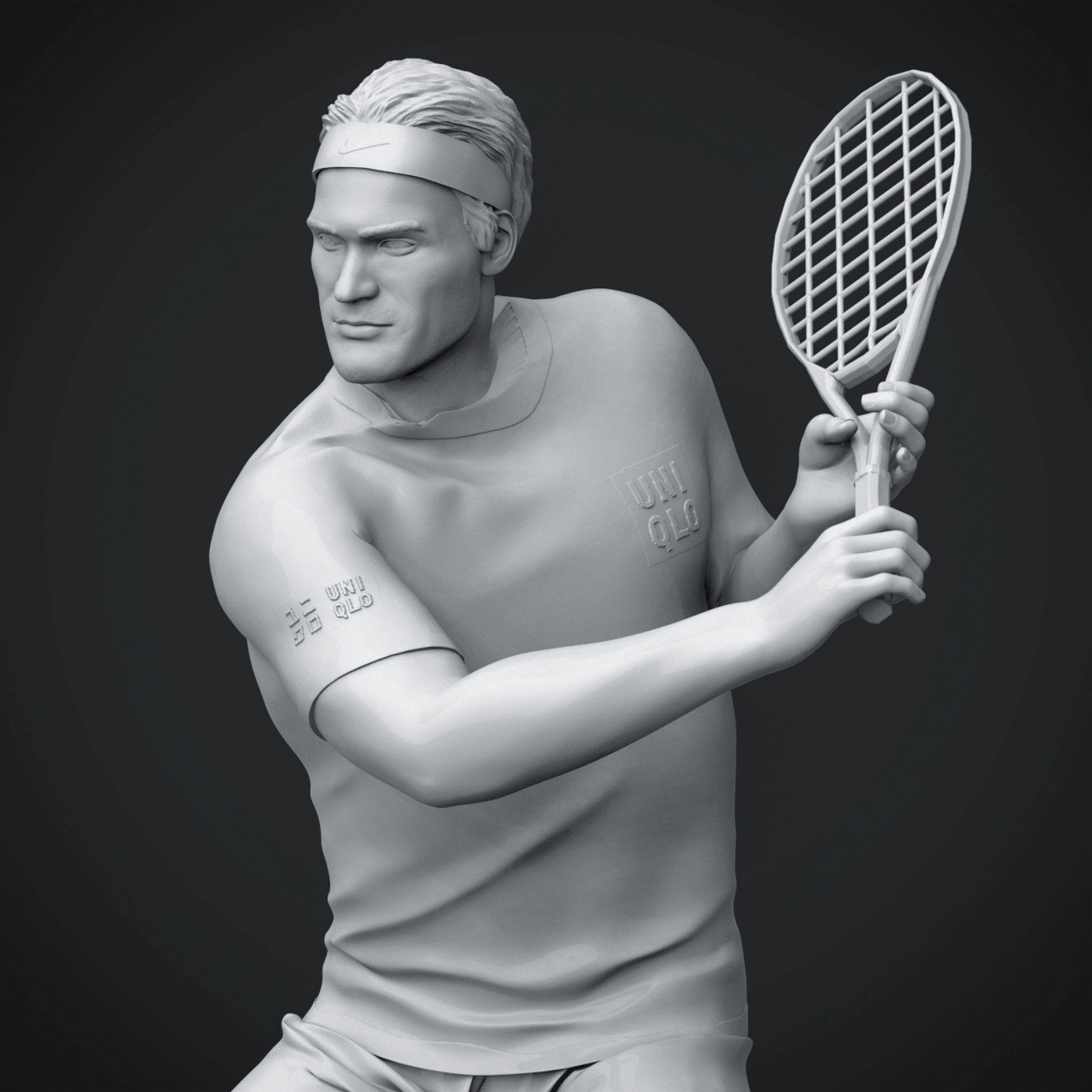 Roger Federer 3D Printable 3 3D model 3D printable | CGTrader
