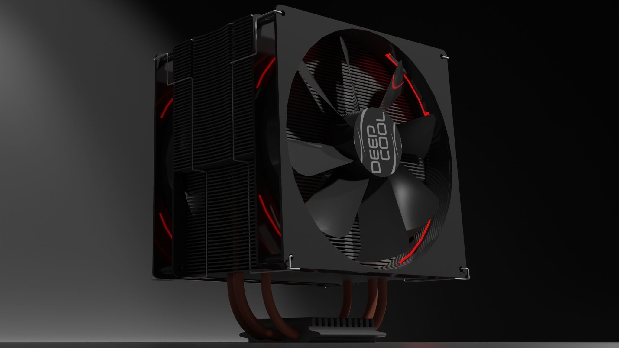 CPU fan DEEPCOOL GAMMAX300 3D model animated | CGTrader