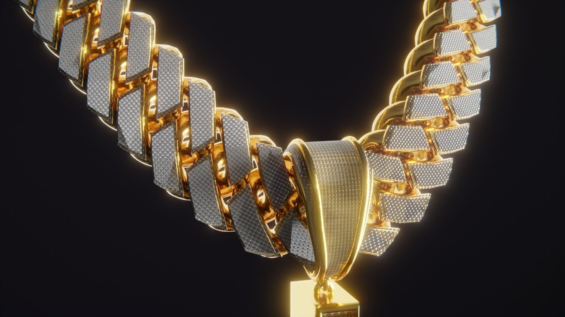 3D model Cash Symbol Diamond Chain VR / AR / low-poly | CGTrader