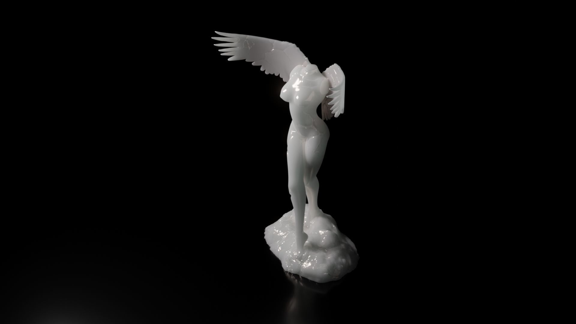 Fallen Angel Statue free 3D model 3D printable | CGTrader