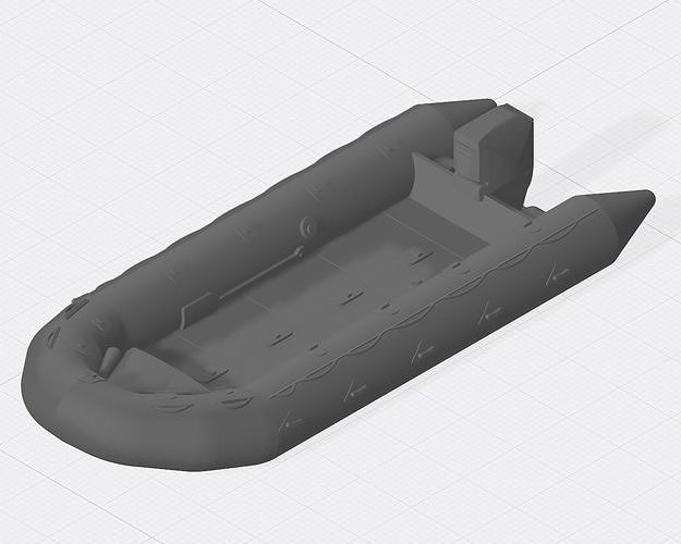 Zodiac FC530 inflatable assault craft 3D model 3D printable | CGTrader