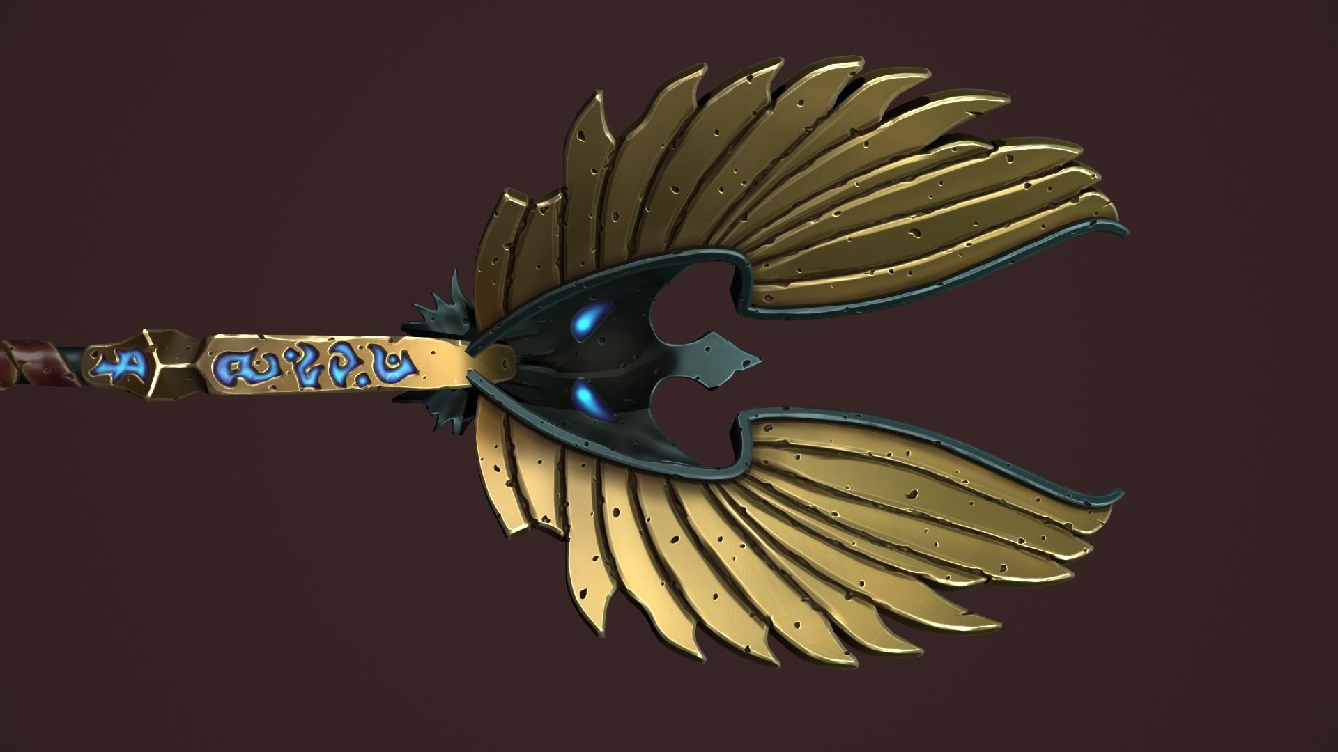 3D model Rune staff VR / AR / low-poly | CGTrader