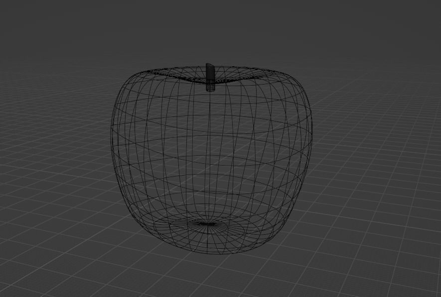 3d model of an apple with a drawn texture 3D model | CGTrader