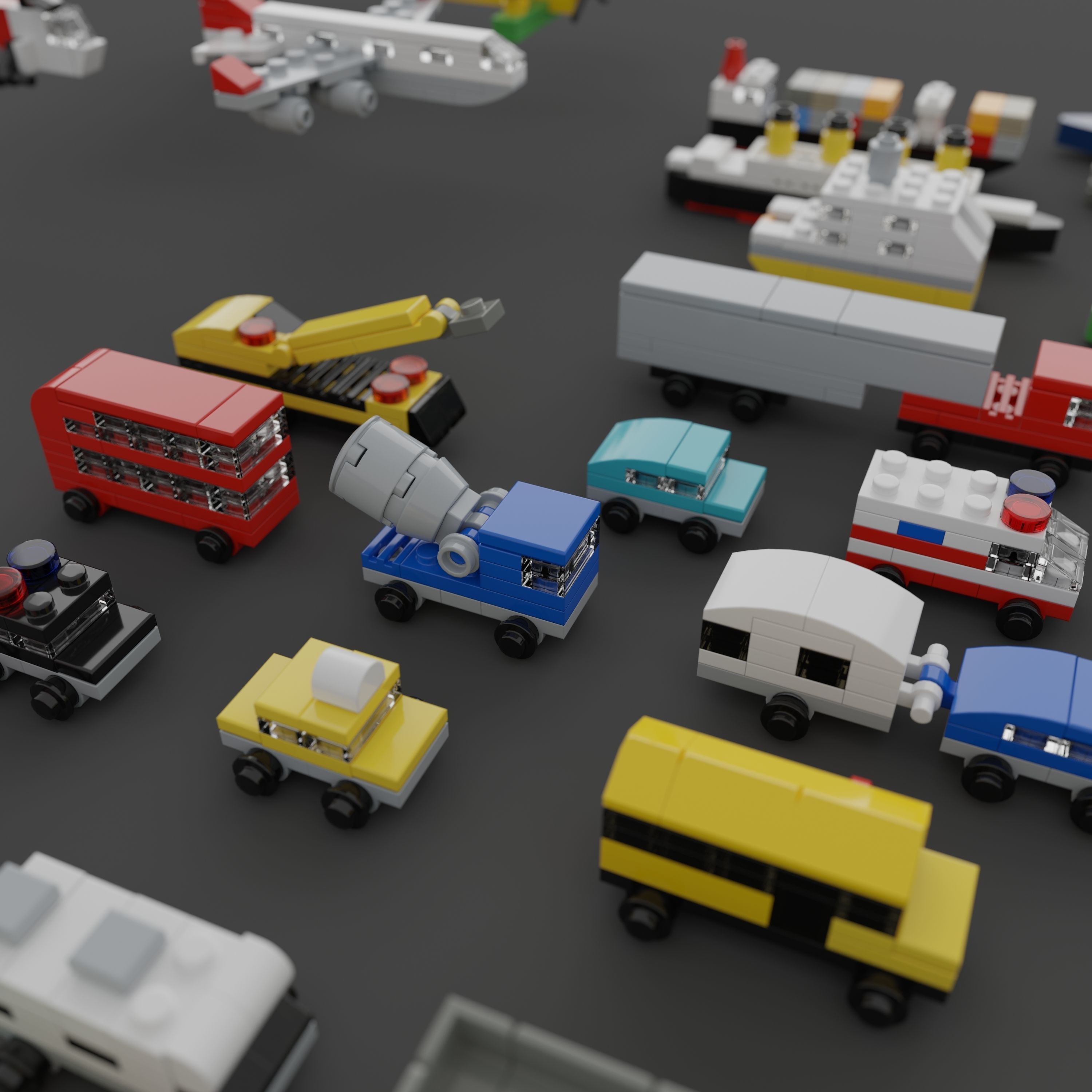 LEGO Mini Vehicles Pack 3D model | CGTrader