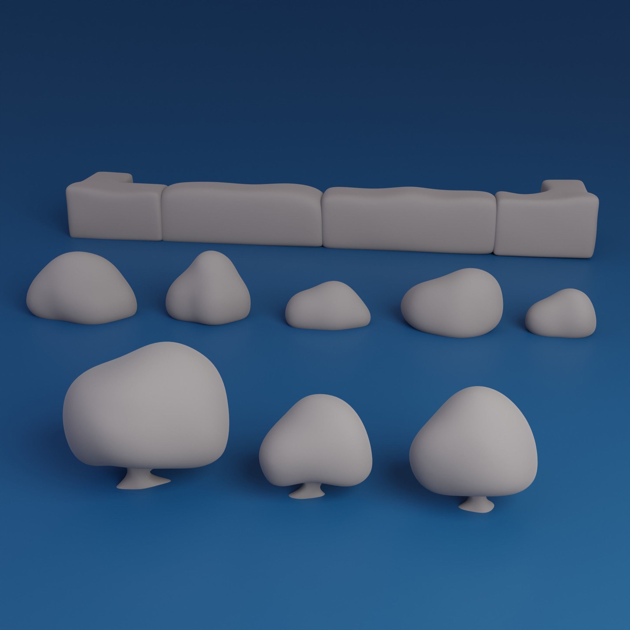 3D model Cartoon bushes VR / AR / low-poly | CGTrader