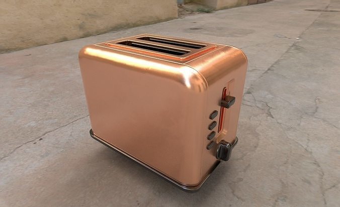 3D model Toaster in copper VR / AR / low-poly | CGTrader