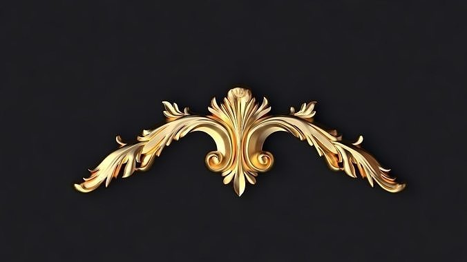 dekor gold ornament 3D model | CGTrader