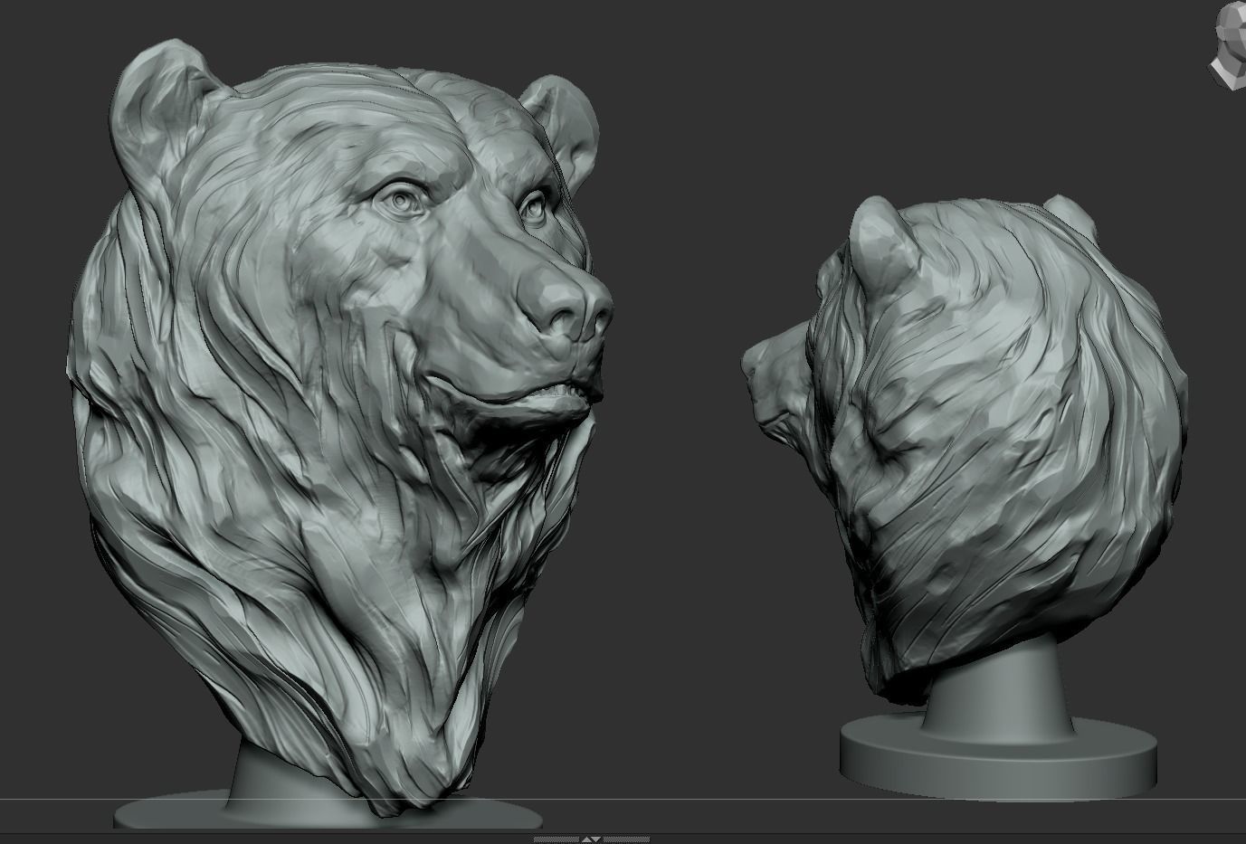 Bear Bust 3D model 3D printable | CGTrader