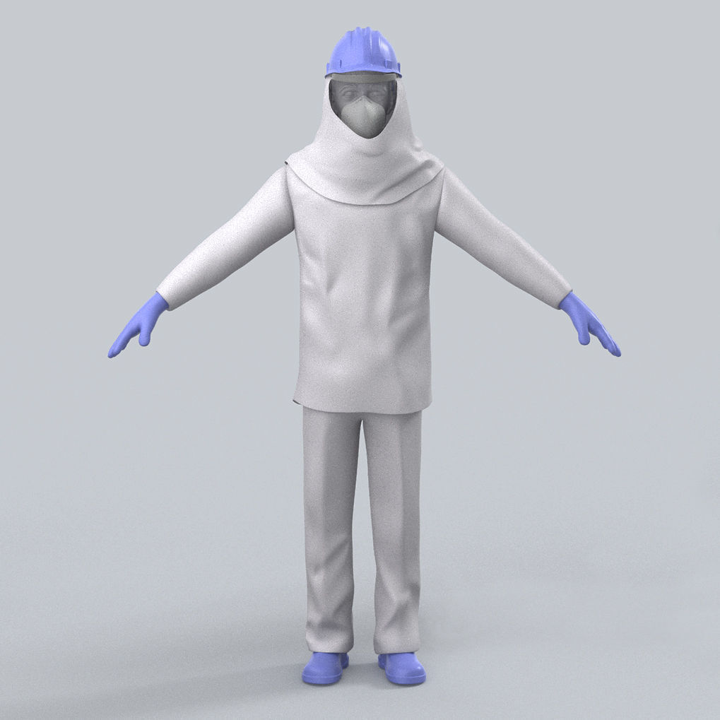 PPE Doctor Clothing Man 3D model animated | CGTrader