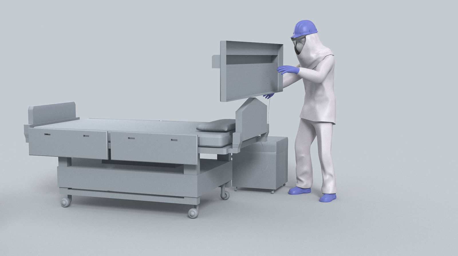 PPE Doctor Clothing Man 3D model animated | CGTrader