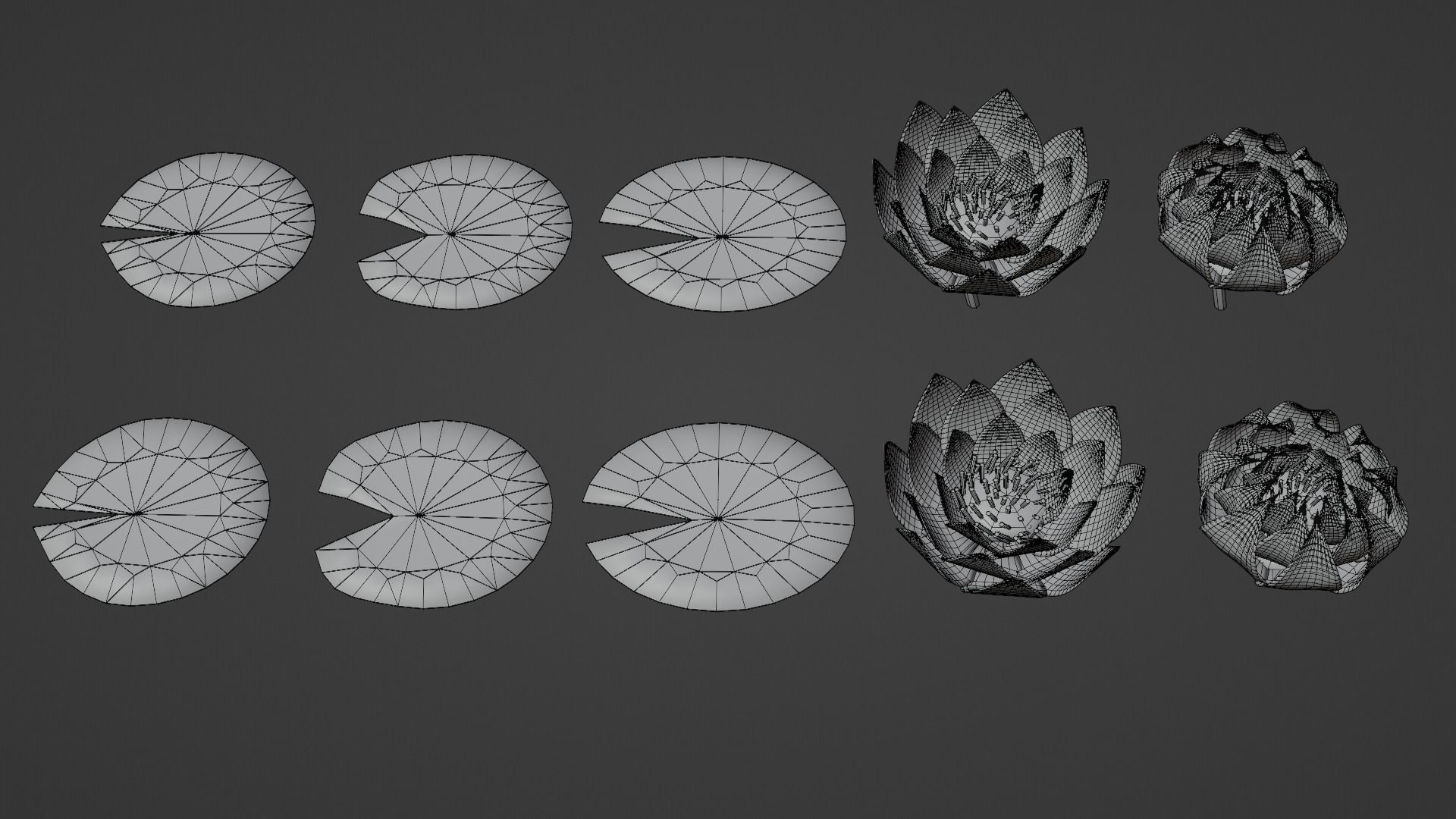 3D model Lily pad collection VR / AR / low-poly | CGTrader