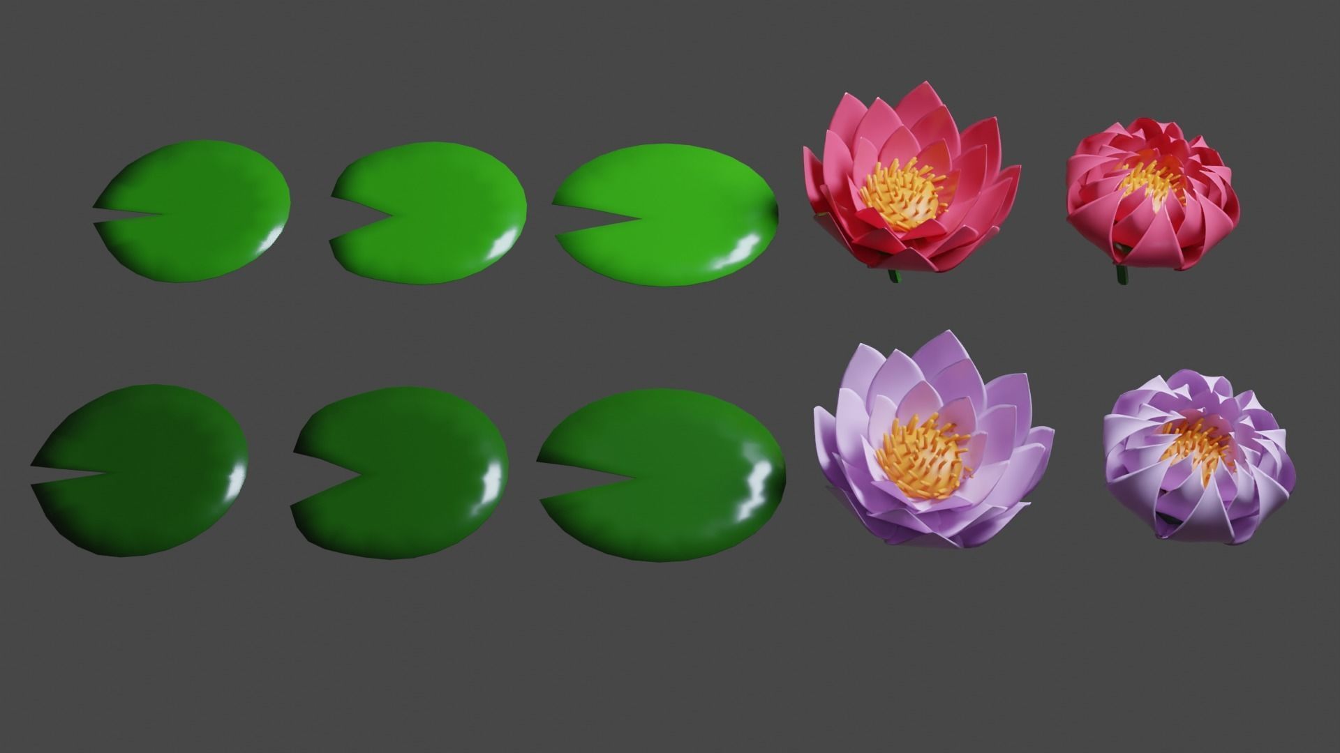 3D model Lily pad collection VR / AR / low-poly | CGTrader