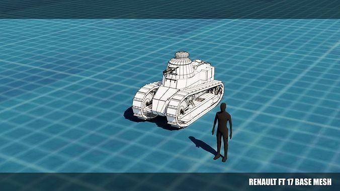 3D model Renault FT 17 Tank Base Mesh VR / AR / low-poly | CGTrader