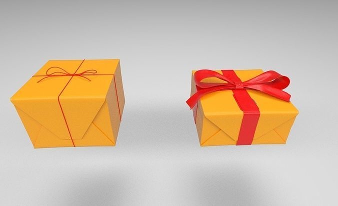 3D model paper wrapped box set VR / AR / low-poly | CGTrader