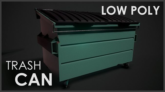 3D model Trash Can Low Poly VR / AR / low-poly | CGTrader