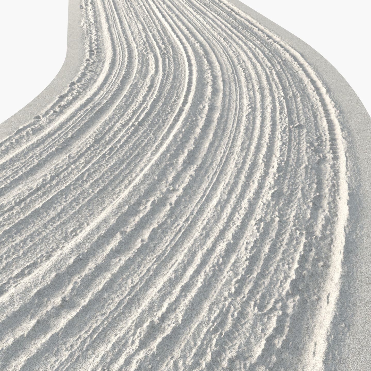 Sandy single lane road 03 - 16 meters 3D model | CGTrader