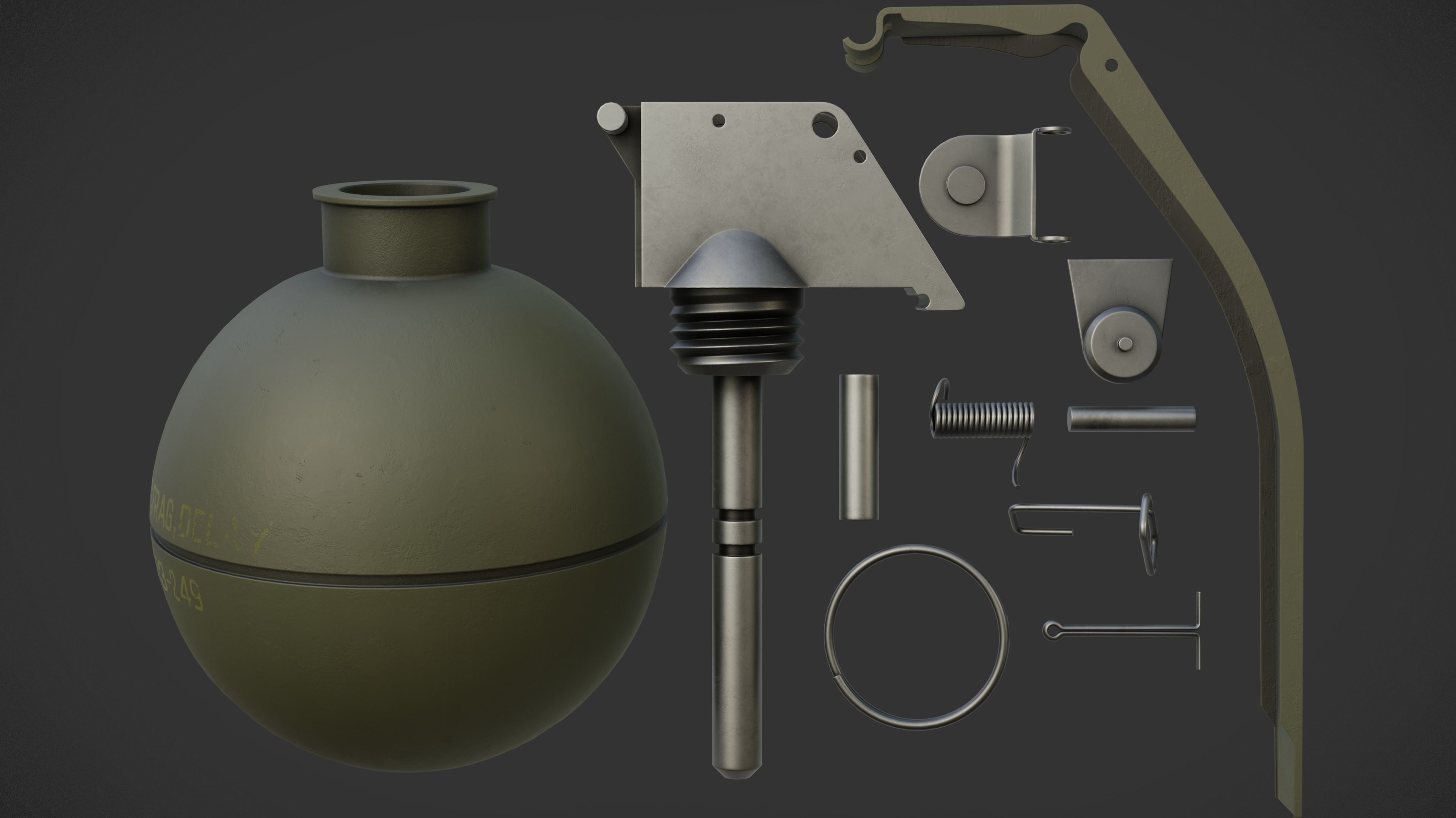 3D model M67 Grenade VR / AR / low-poly | CGTrader
