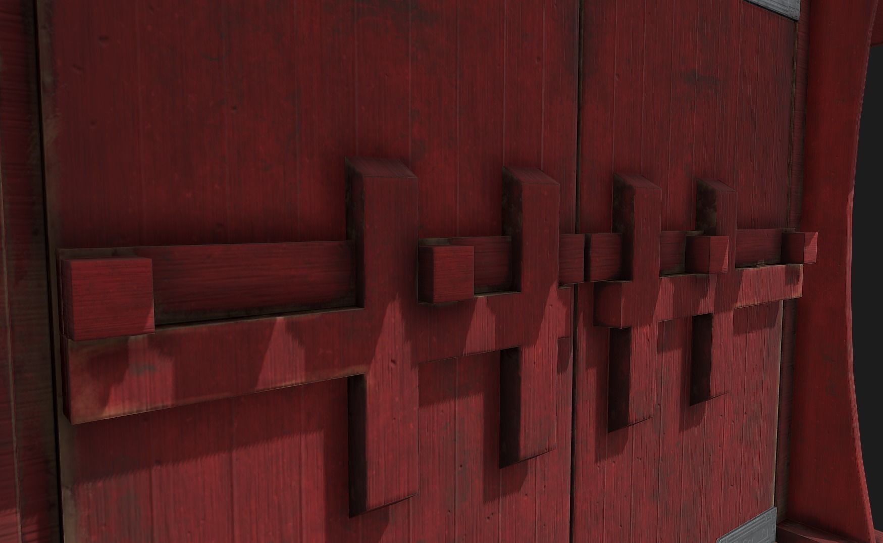 3D model Korean Traditional House Hanok Door 02 VR / AR / low-poly ...