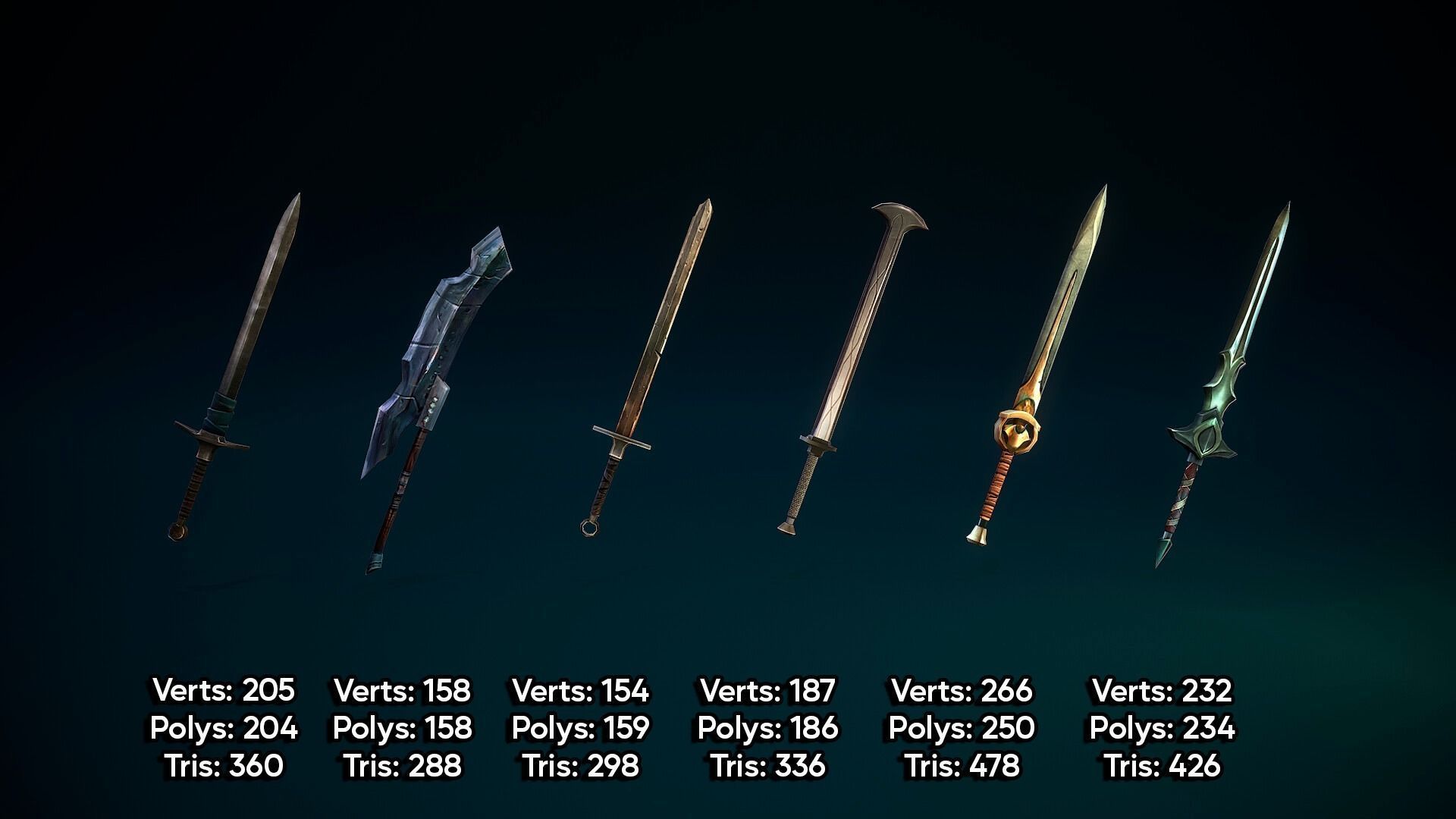 3D model Hand - painted set of 48 weapons VR / AR / low-poly | CGTrader