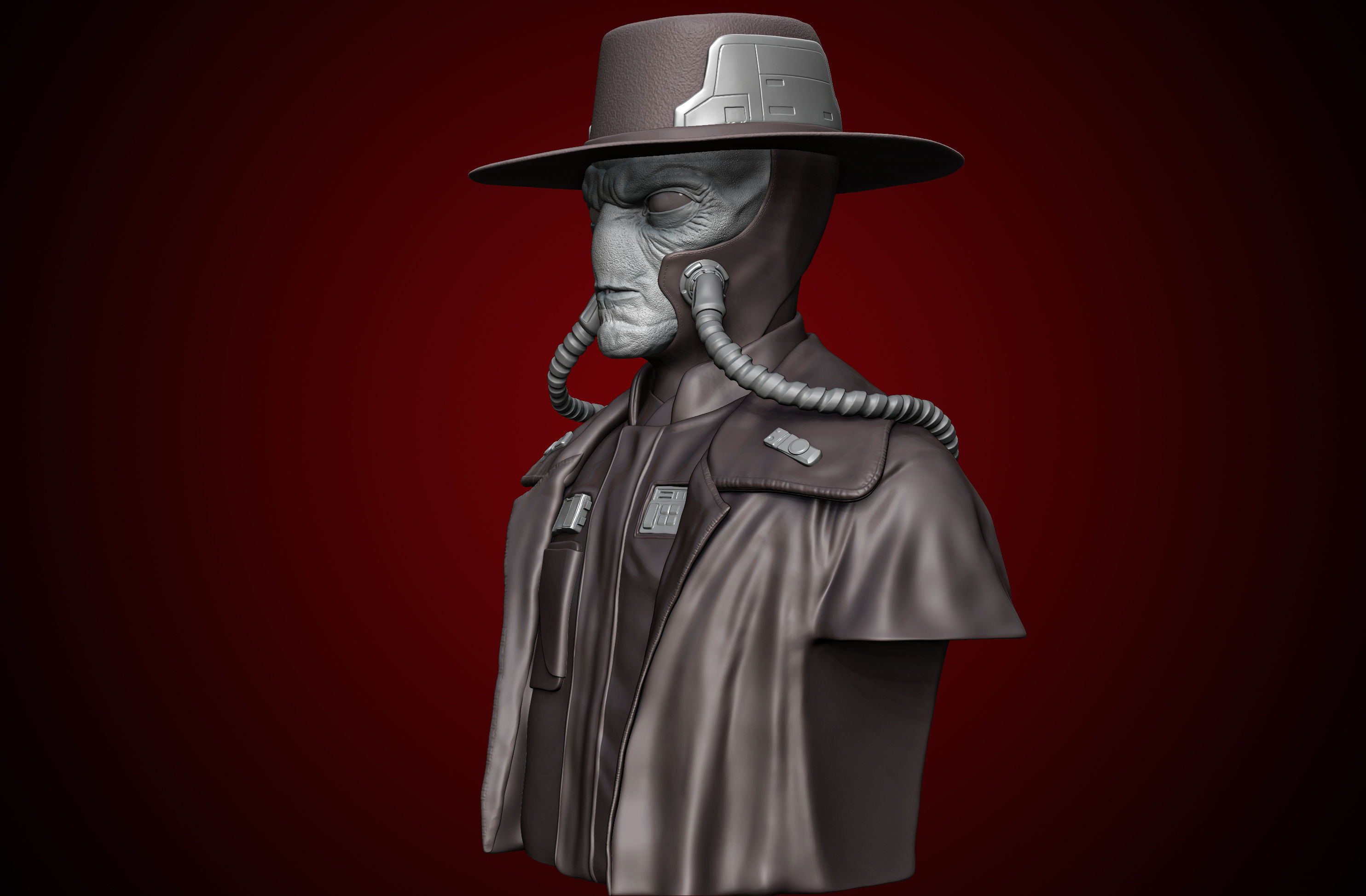 Cad Bane Bust 3D model 3D printable | CGTrader