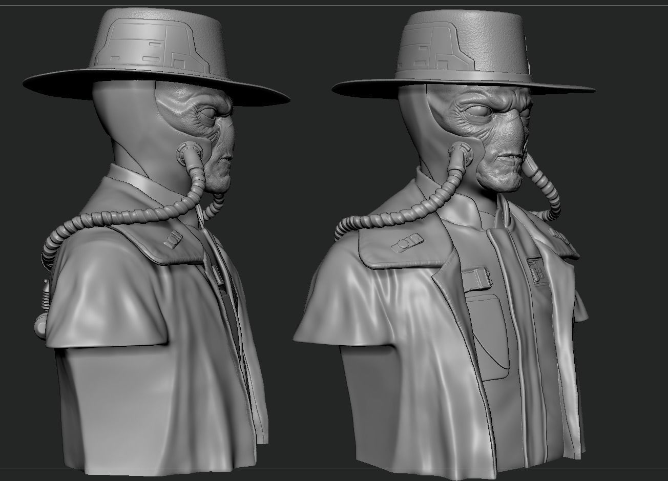 Cad Bane Bust 3D model 3D printable | CGTrader