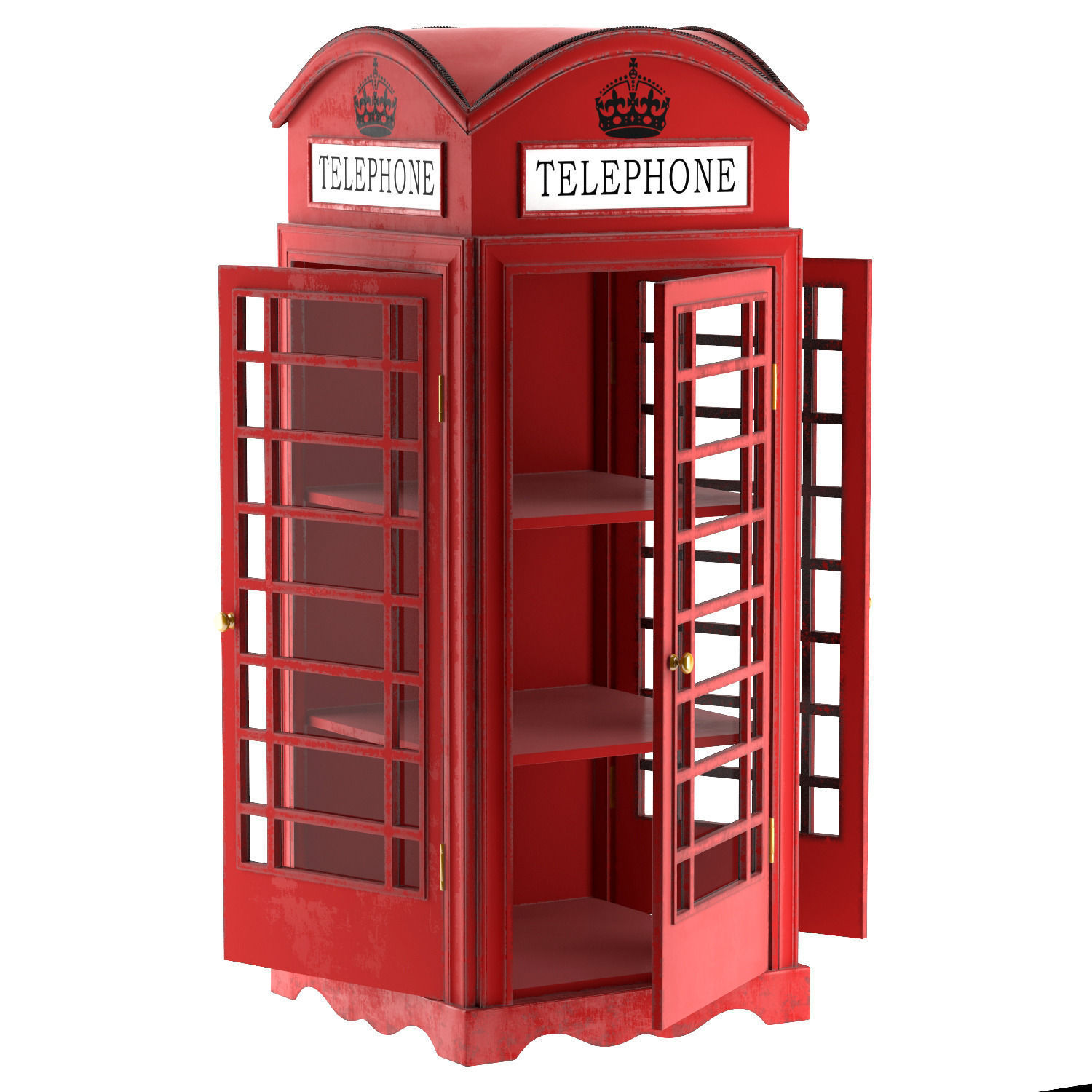 SHOWCASE LONDON TELEPHONE BOX 3D model | CGTrader