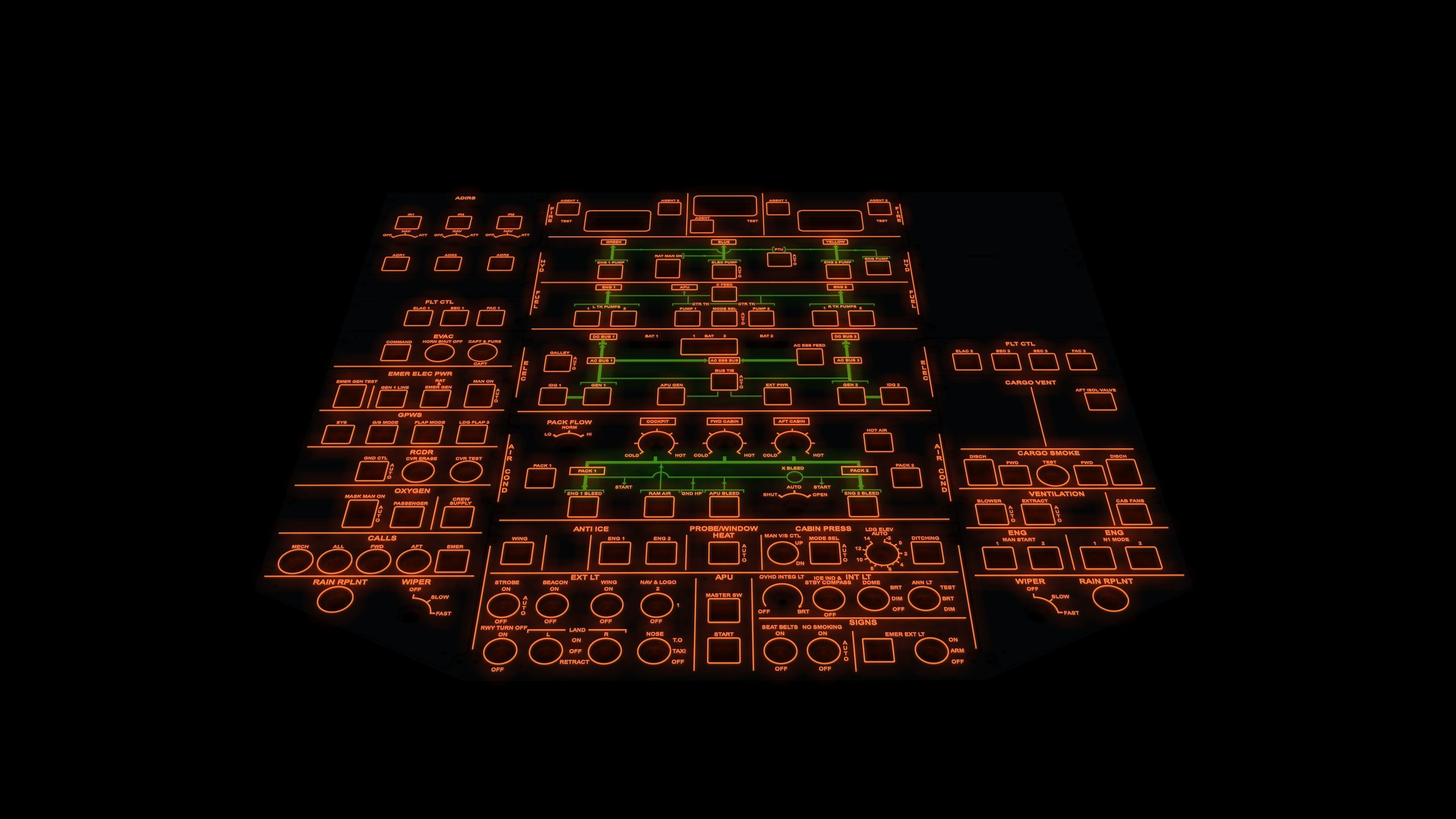 AIRBUS A320 OVERHEAD PANELS 3D model 3D printable | CGTrader