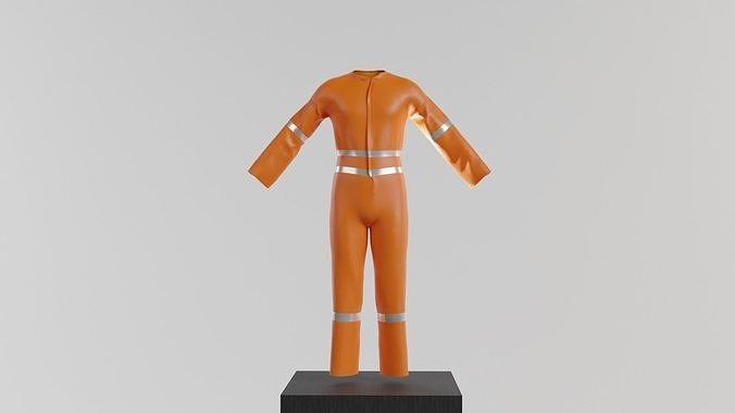 3D model Wearpack orange suit VR / AR / low-poly | CGTrader