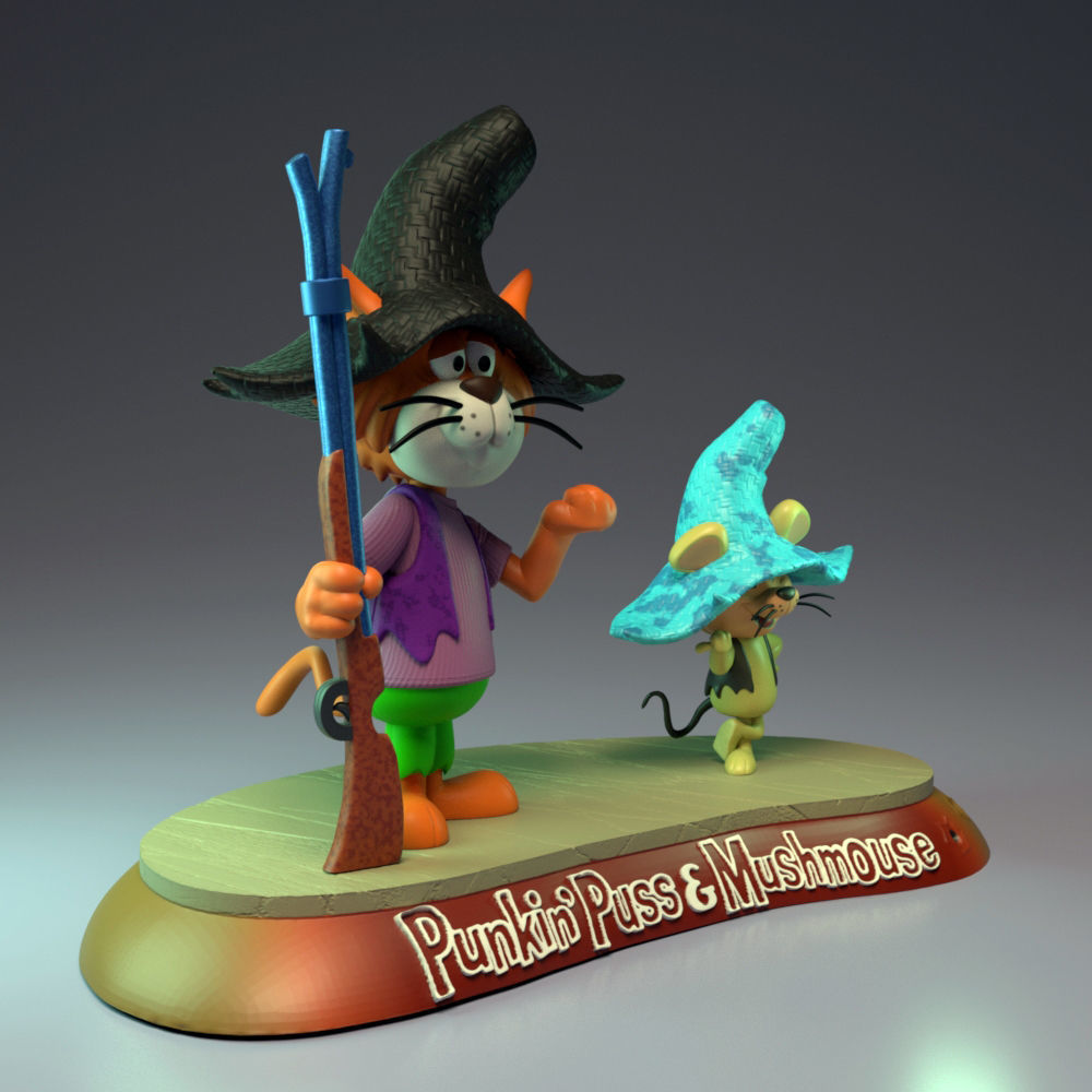 Punkin Puss and Mushmouse 3D model 3D printable | CGTrader