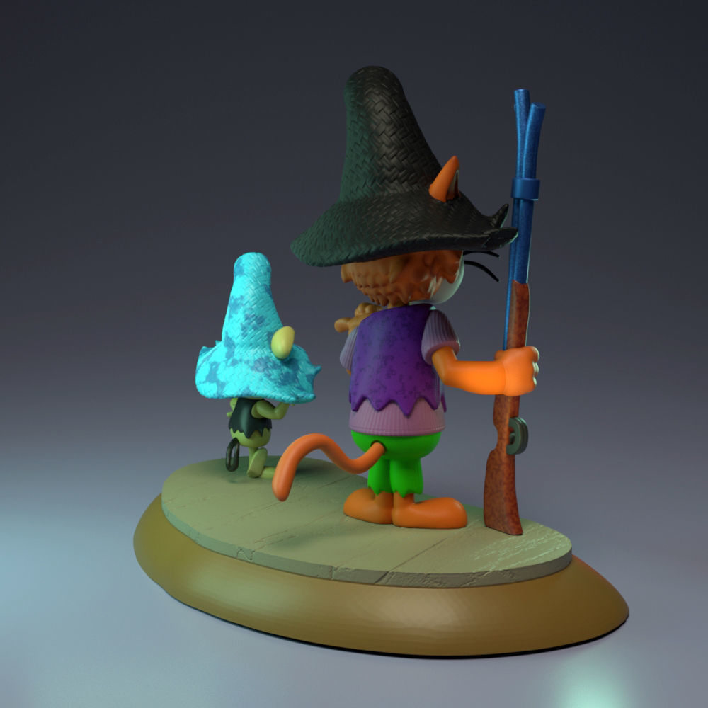 Punkin Puss and Mushmouse 3D model 3D printable | CGTrader