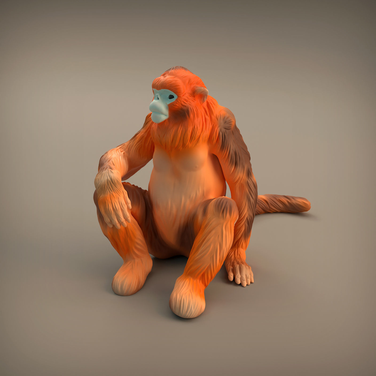 Snub-nose Monkey for 3D Printing 3D model 3D printable | CGTrader