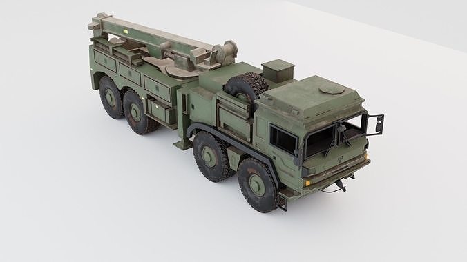3D model British MAN SVR 8x8 Recovery Truck VR AR Low Poly Game Ready ...