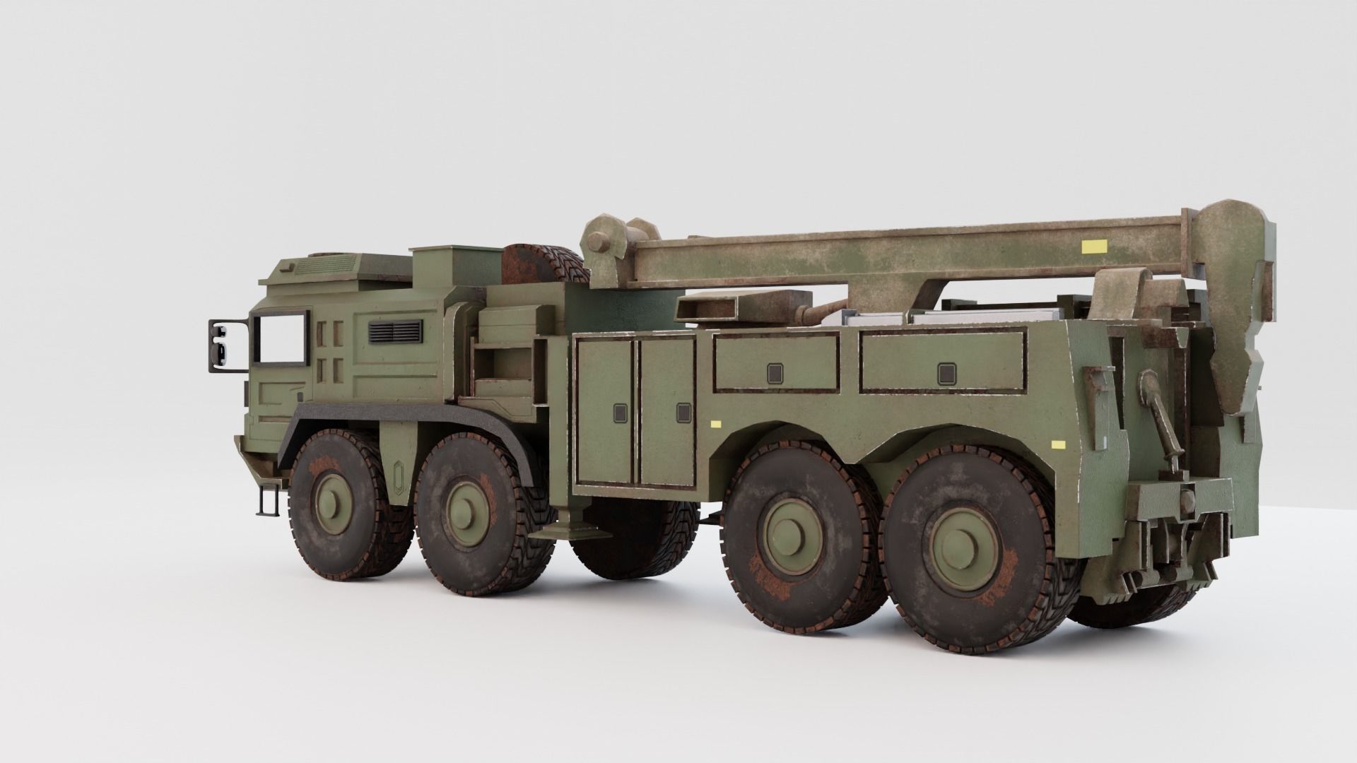 3D model British MAN SVR 8x8 Recovery Truck VR AR Low Poly Game Ready ...
