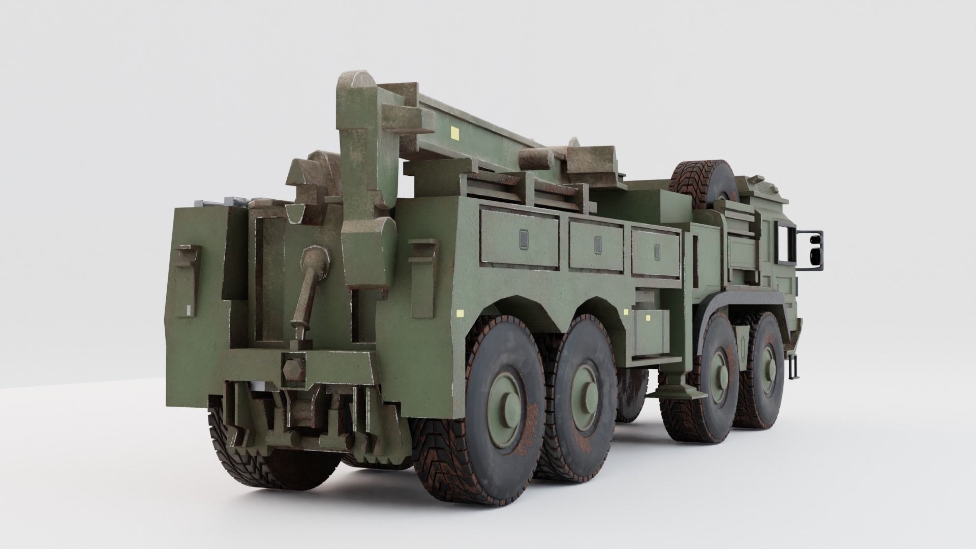 3D model British MAN SVR 8x8 Recovery Truck VR AR Low Poly Game Ready ...