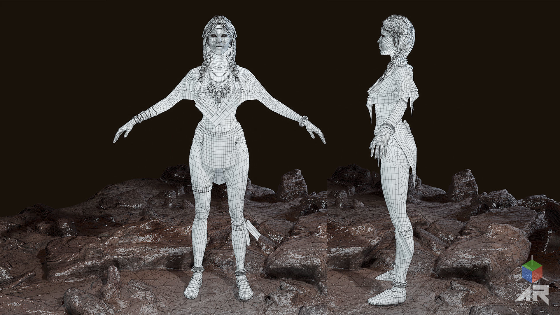 3D model Apache Female 1 VR / AR / low-poly | CGTrader