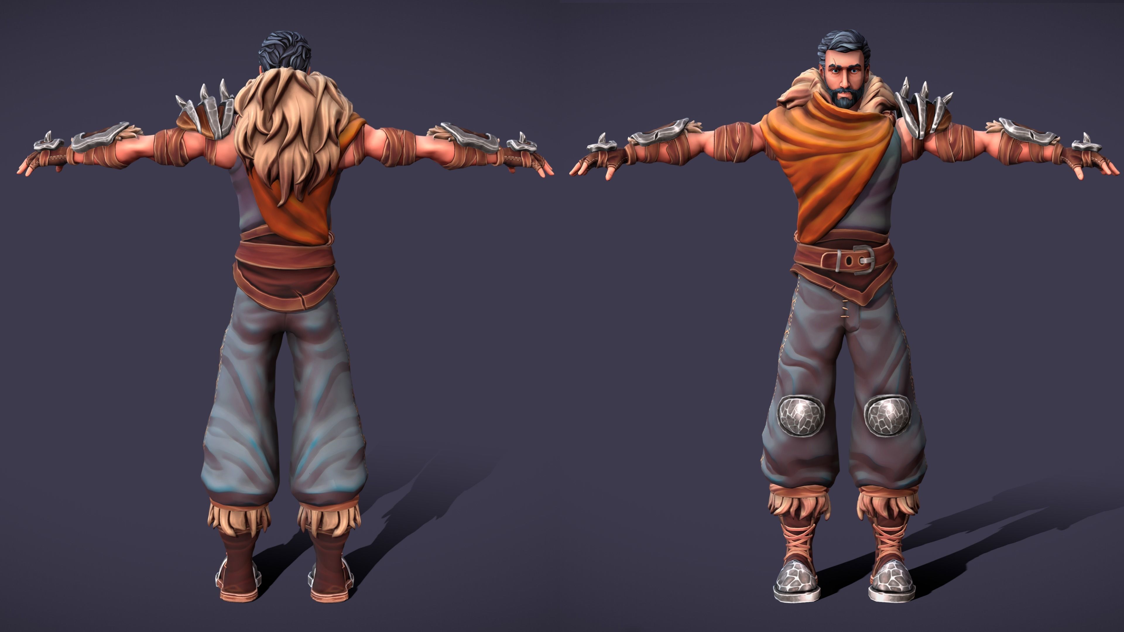 3D model Stylized Warrior VR / AR / low-poly | CGTrader