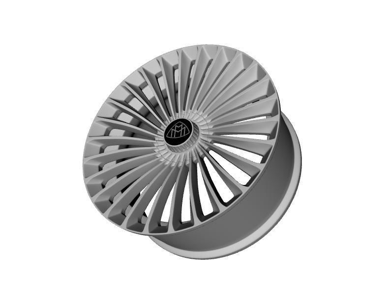 wheels maybach 222 3D model | CGTrader