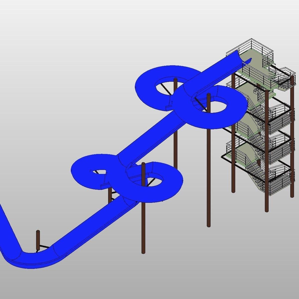 Waterslide One FBX 3D model | CGTrader