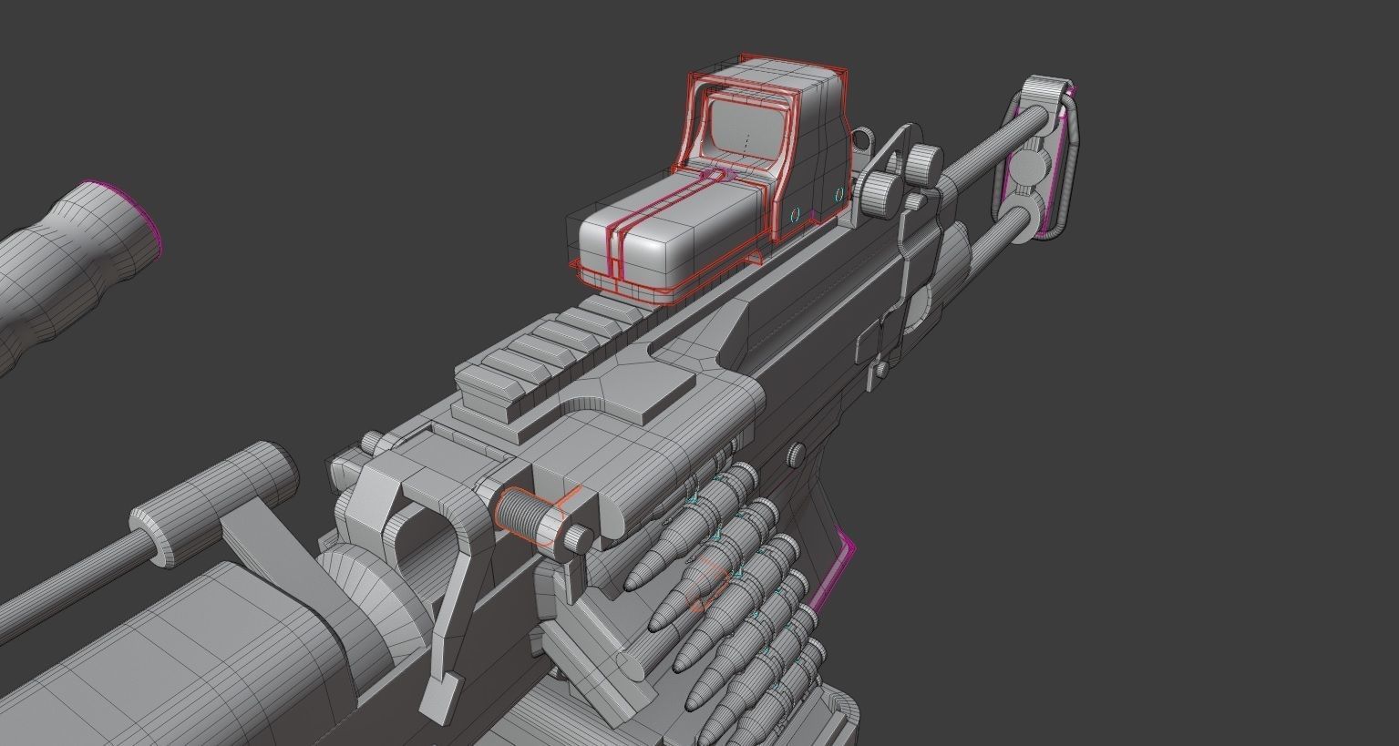 FN MINI M249 Light Machine Gun 3D model | CGTrader