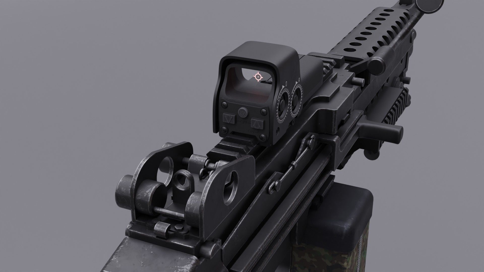 FN MINI M249 Light Machine Gun 3D model | CGTrader