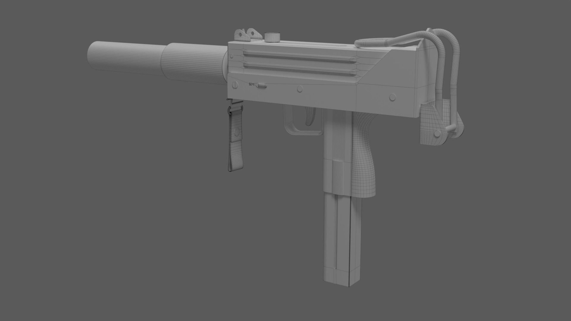 MAC 10 Submachine gun free 3D model | CGTrader